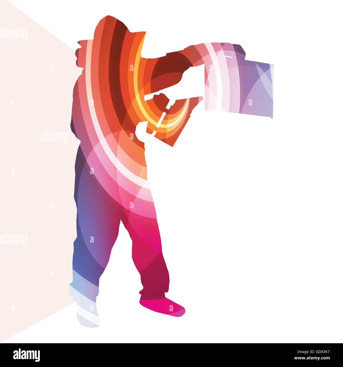 Beekeeper working silhouette illustration vector background colorful ... Beekeeper working silhouette illustration vector background colorful ...