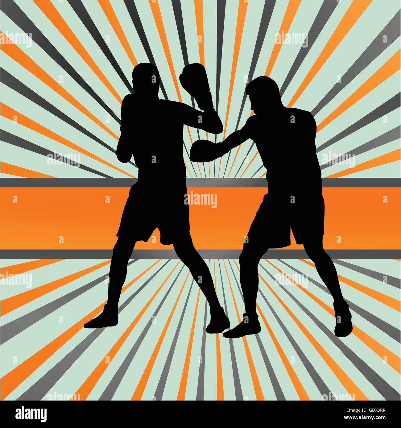 Boxer boxing man in action sport vector background concept Stock Vector ...