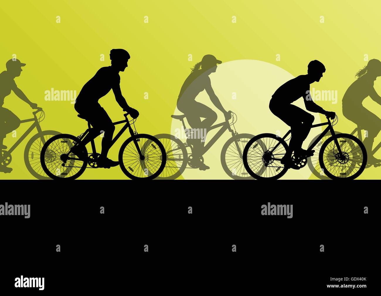 Bicycle in the countryside Stock Vector Images - Alamy