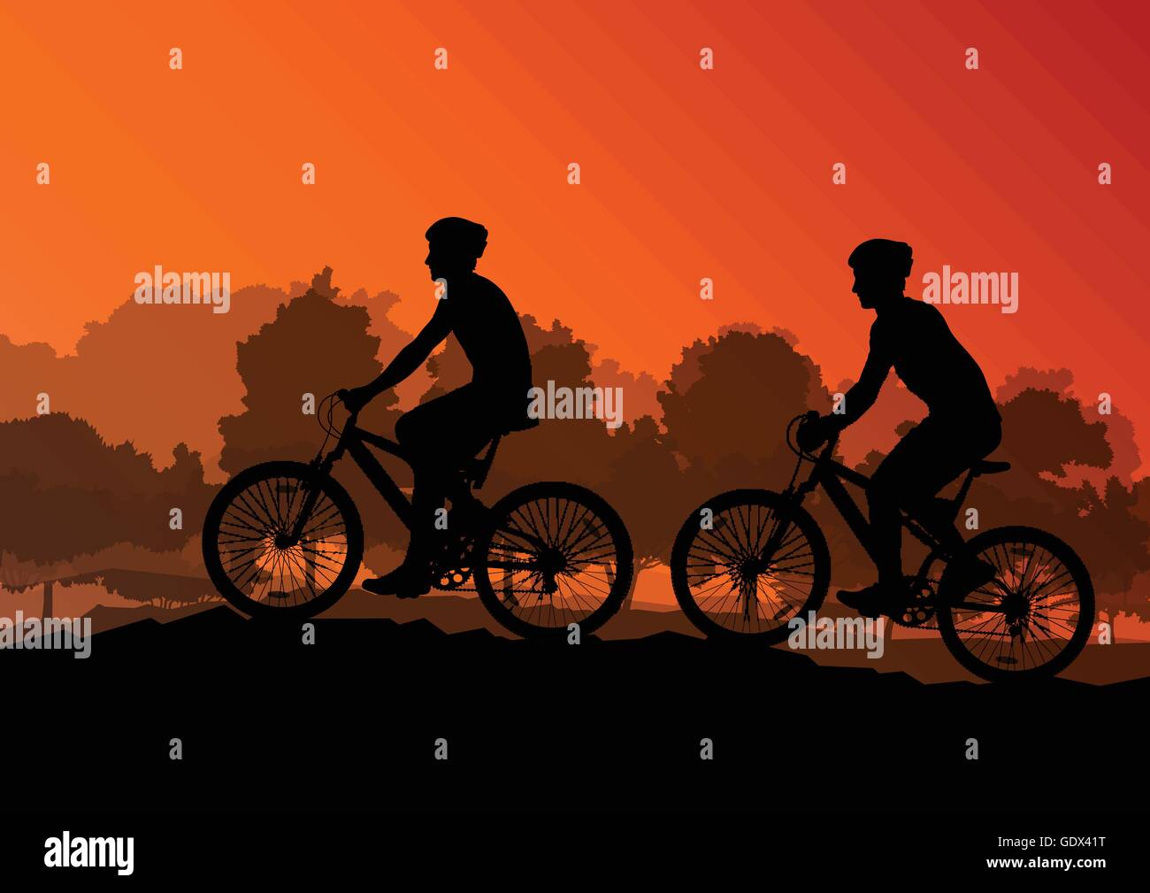 Teen in the forest Stock Vector Images - Alamy