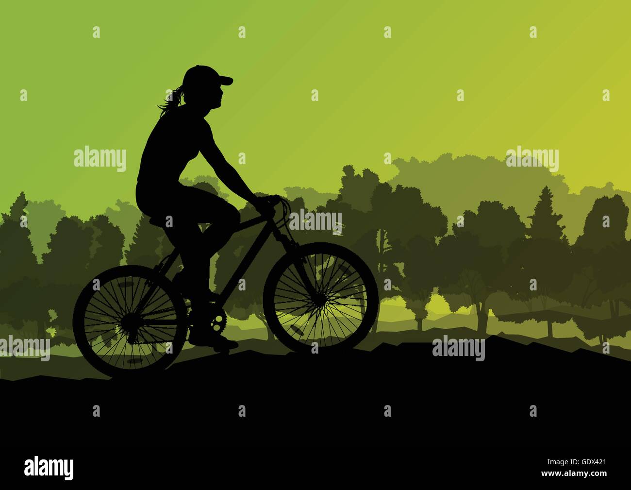 Teen in the forest Stock Vector Images - Alamy