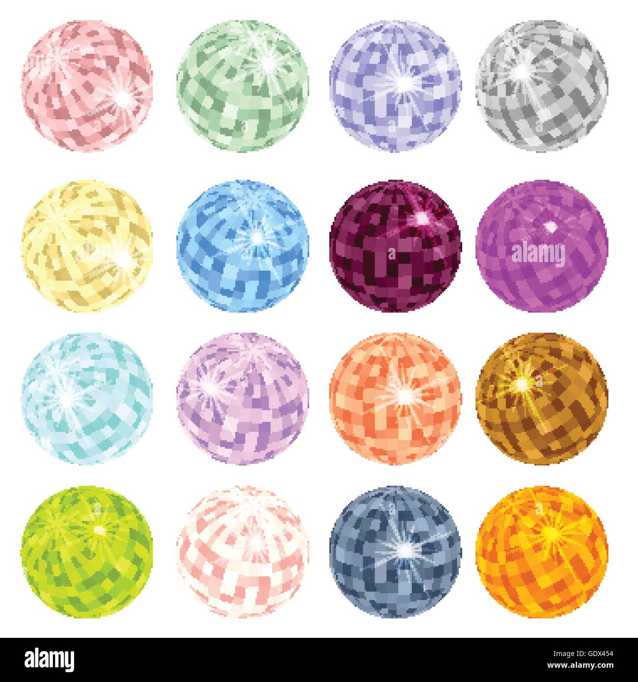 Green disco ball mosaic Cut Out Stock Images & Pictures - Alamy