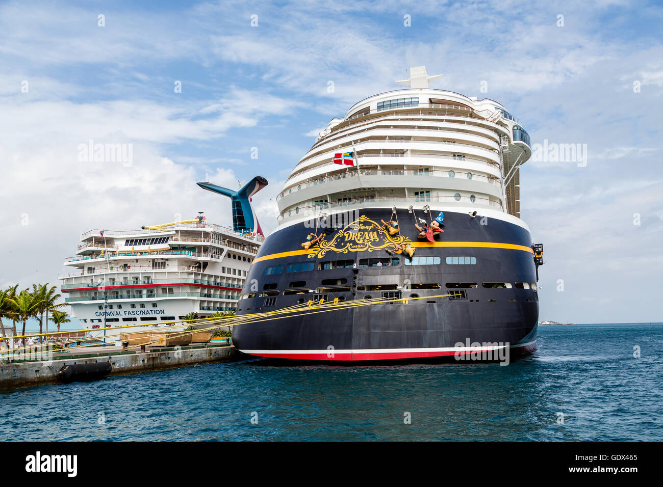 Disney Dream and Carnival Fascination docked in Nassau, Bahamas Stock ... Disney Dream and Carnival Fascination docked in Nassau, Bahamas Stock ...