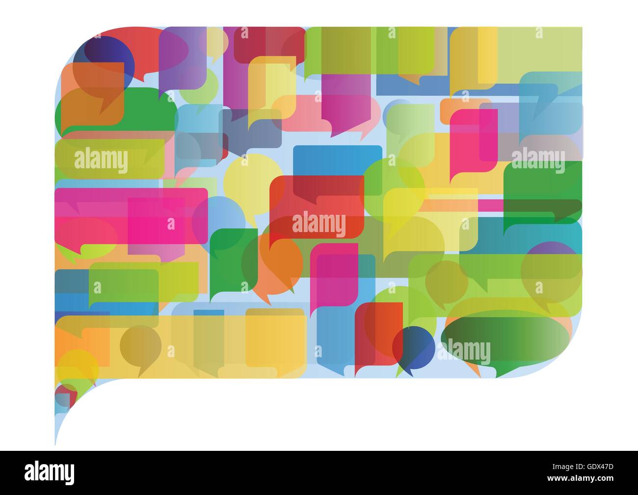 Colorful speech bubble illustration concept background vector Stock ...