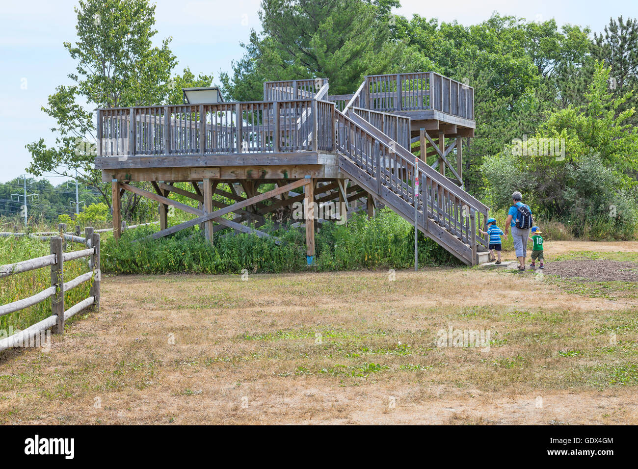 Lookout tower in Rouge National Urban Park, Rogue Vally Park located in ...
