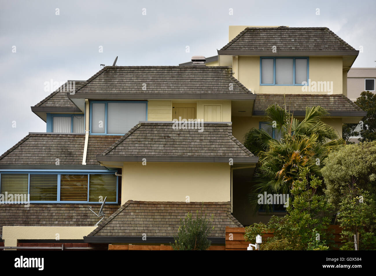 House with multiple roofs Stock Photo - Alamy