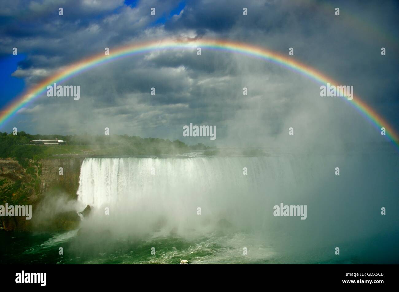 Rainbow over American Falls Stock Photo - Alamy