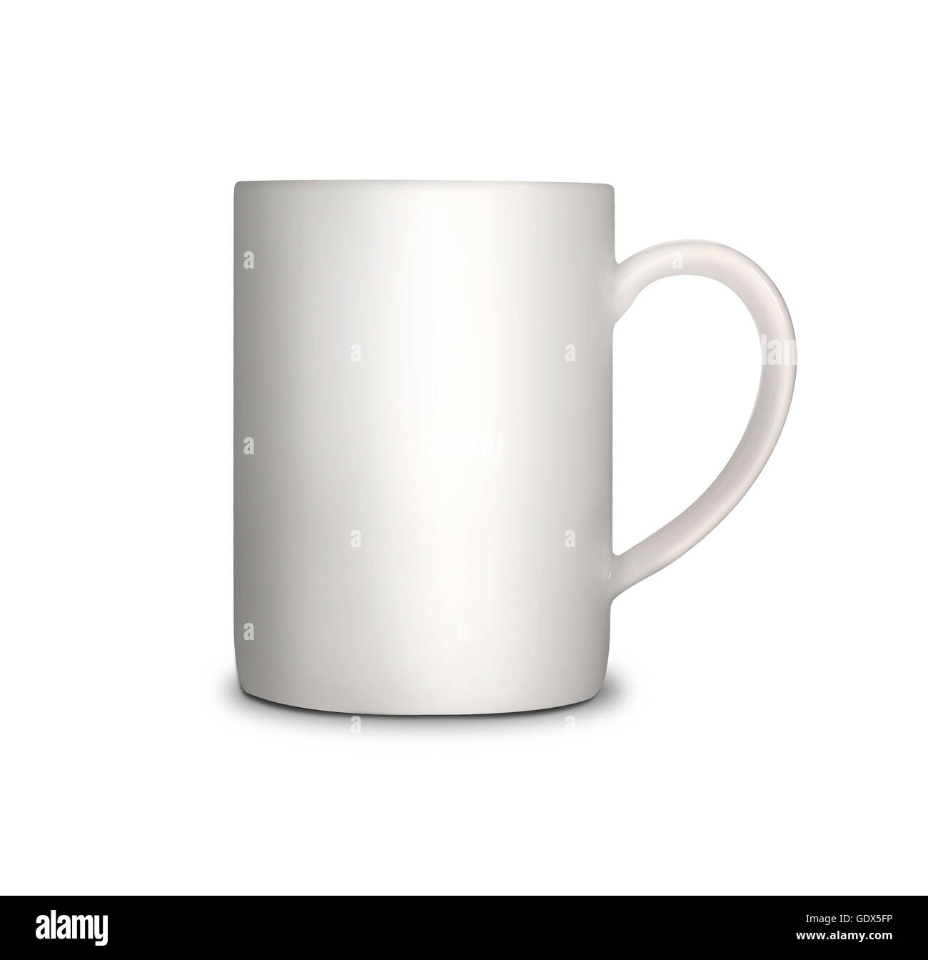 Cup white isolated on white background Stock Photo - Alamy