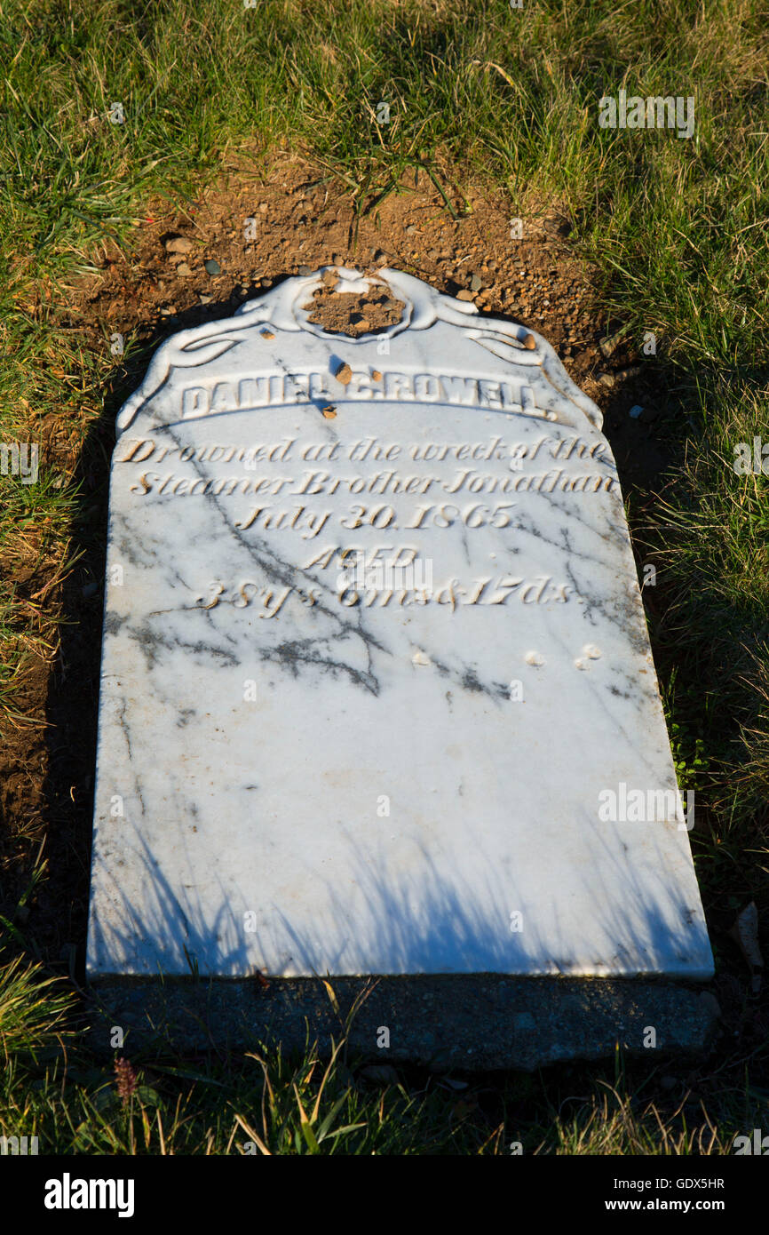 Headstone, Brother Jonathan Cemetery and Memorial, Crescent City ...