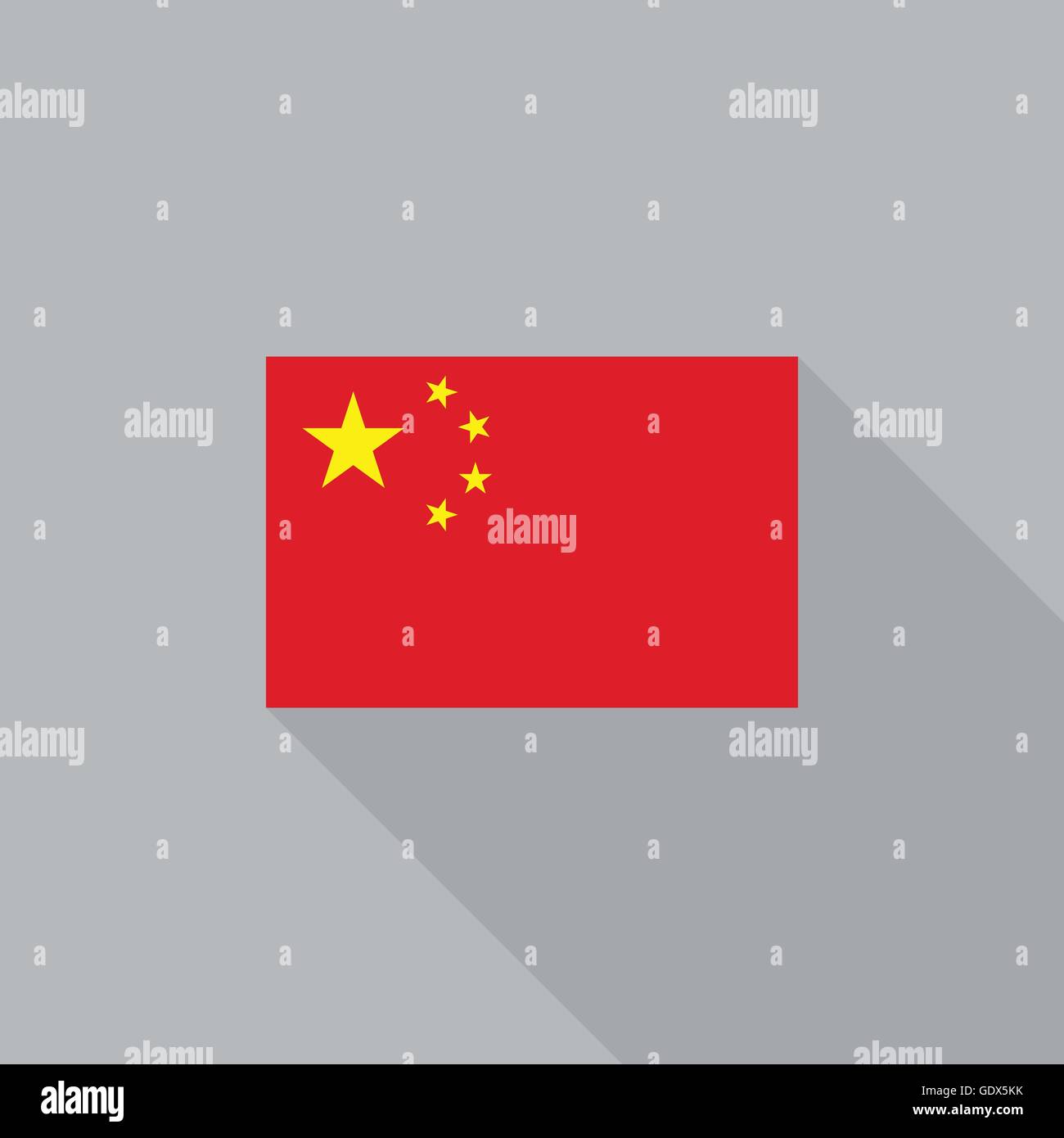 China flag flat design vector illustration Stock Vector Image & Art - Alamy