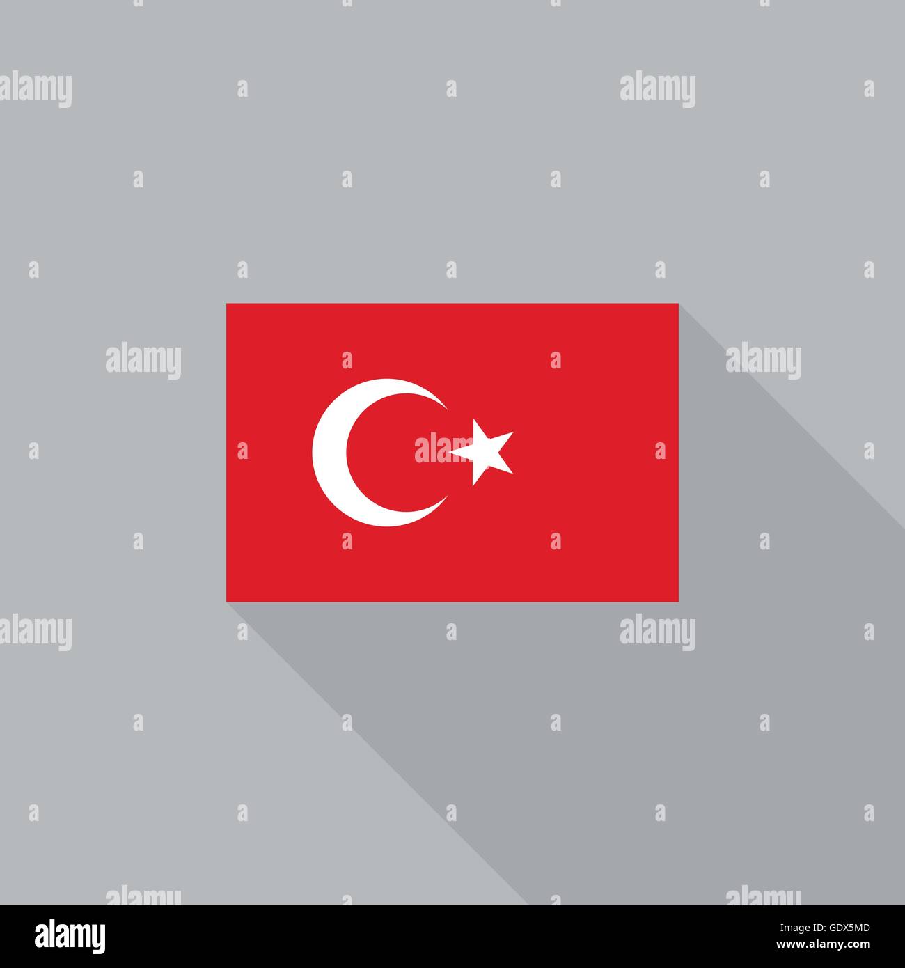 Turkey flag flat design vector illustration Stock Vector Image & Art ...