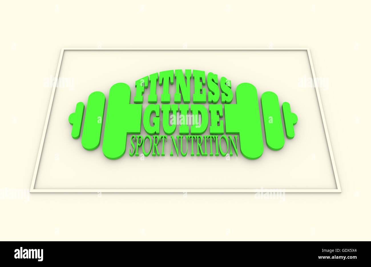 Fitness guide text. Gym and Fitness relative image Stock Photo - Alamy