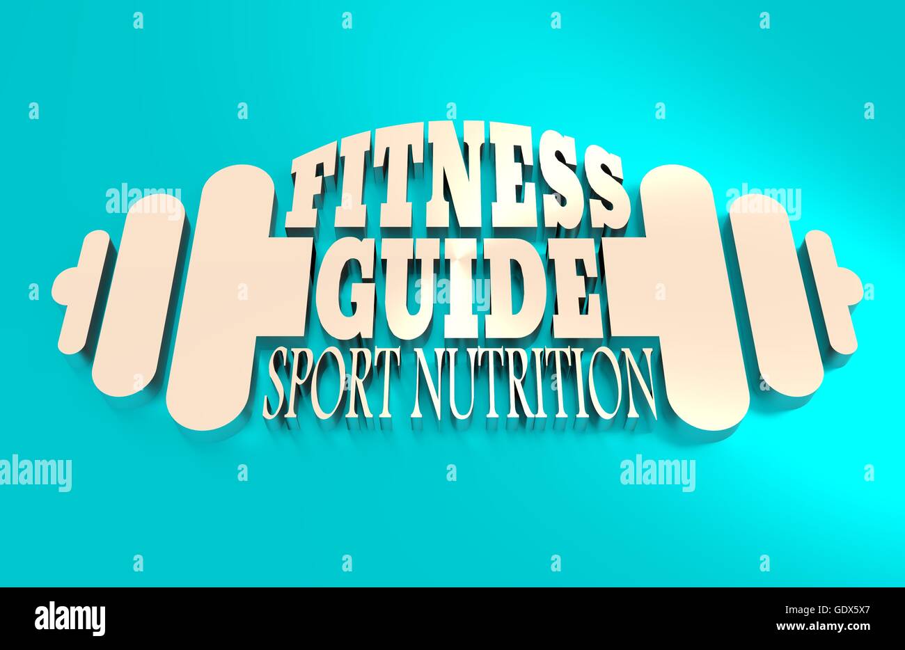 Fitness guide text. Gym and Fitness relative image Stock Photo - Alamy