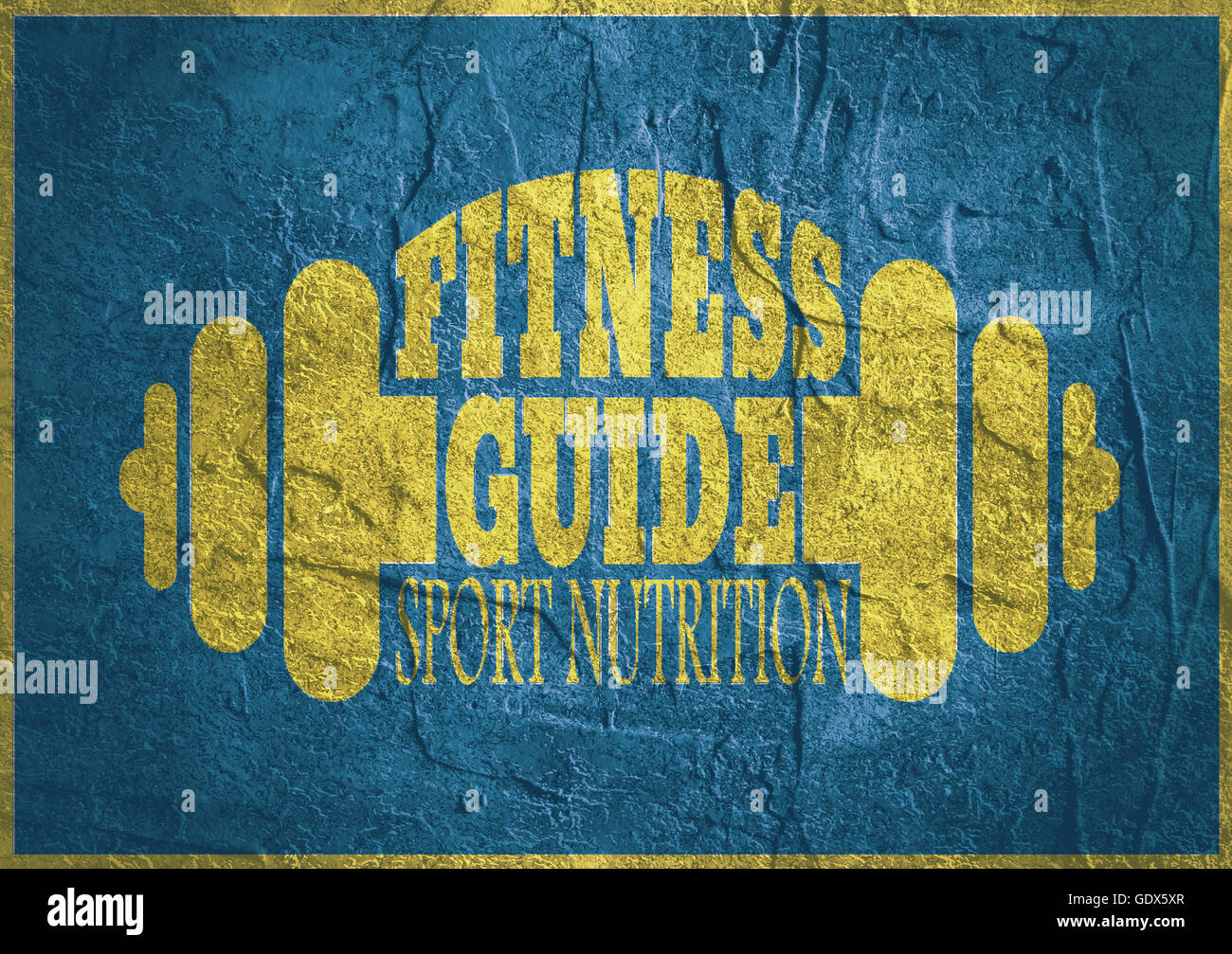 Fitness guide text. Gym and Fitness relative image Stock Photo - Alamy