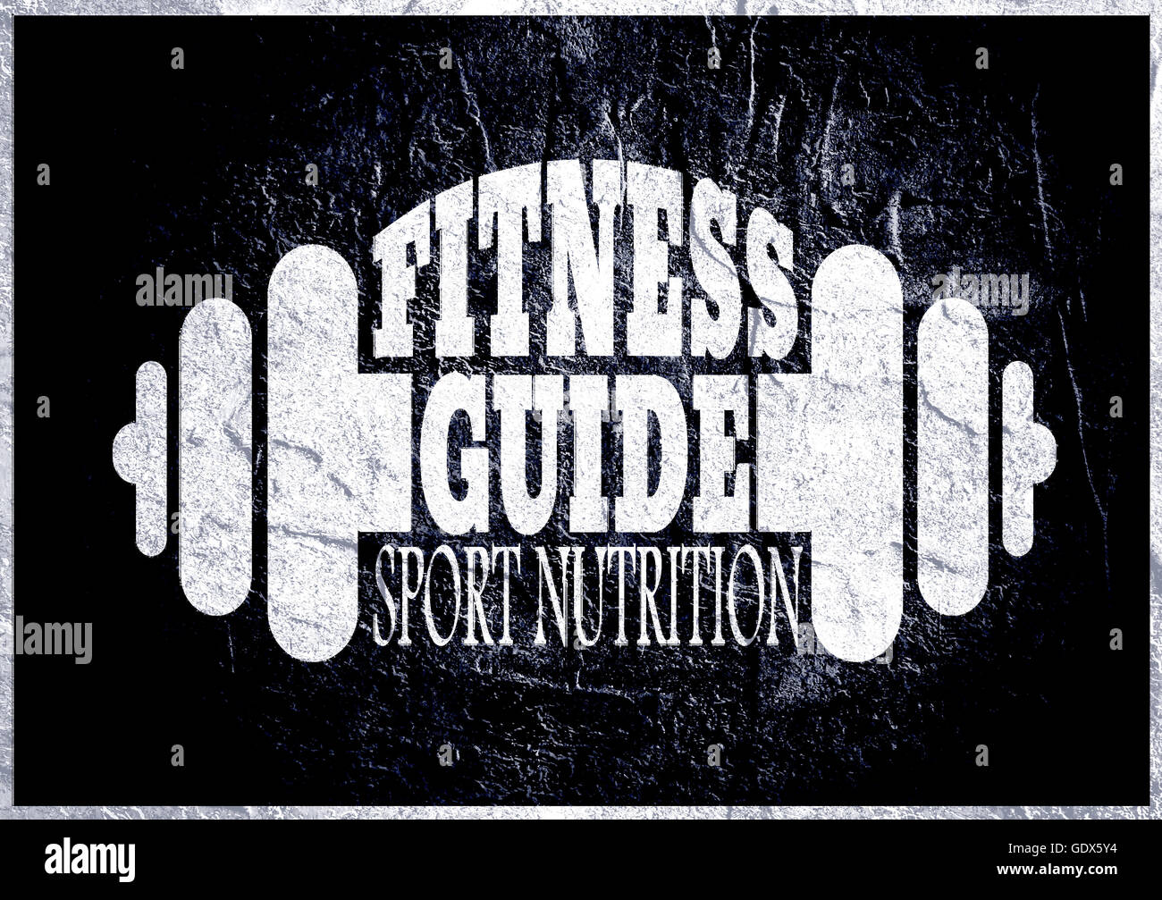 Fitness guide text. Gym and Fitness relative image Stock Photo - Alamy