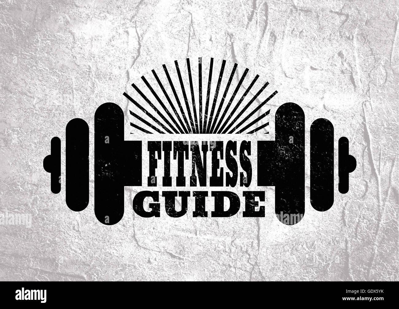 Fitness guide text. Gym and Fitness relative image Stock Photo - Alamy