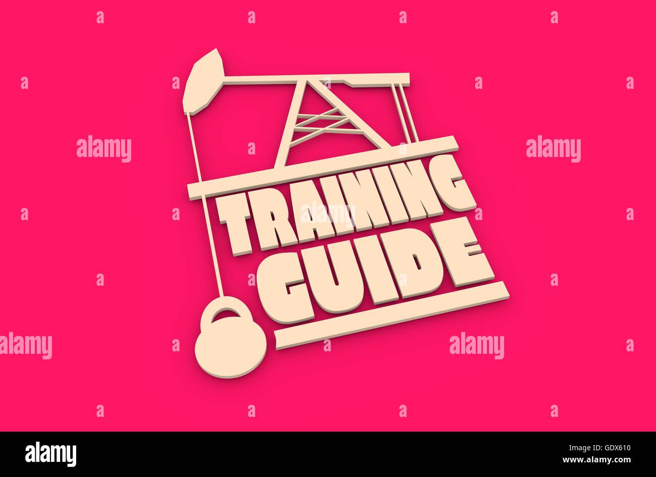 Training guide text. Gym and Fitness relative image Stock Photo - Alamy