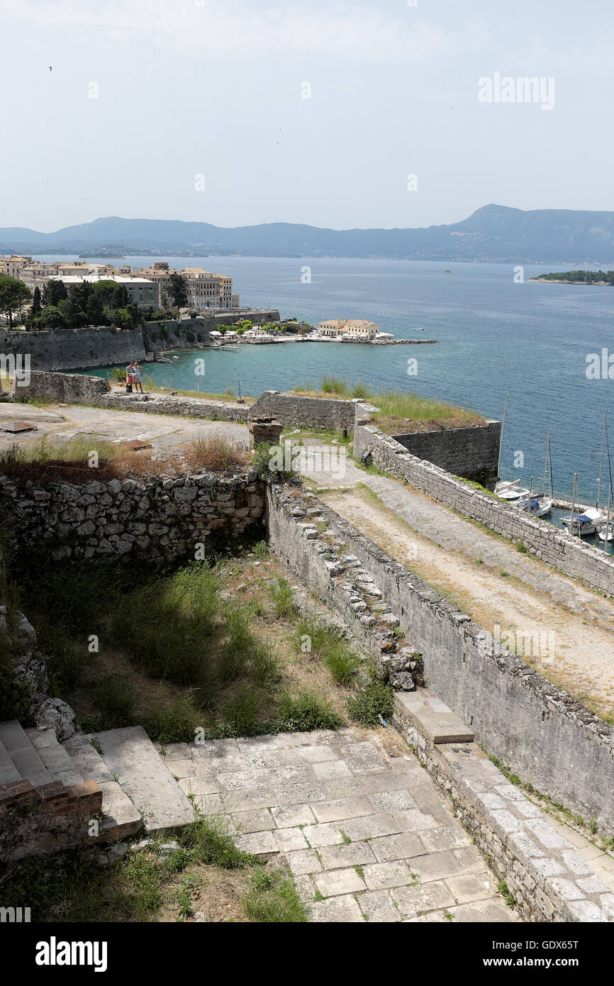 Old fortress Palaió Froúrio, Corfu Town, Unesco World Heritage Site ...