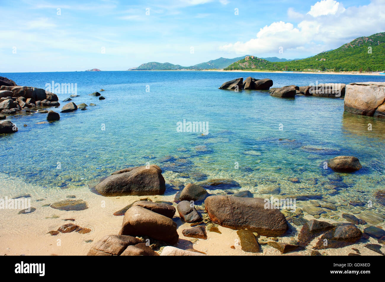 Vietnamese beach at Hang Rai, Phan Rang, Ninh thuan, coastal ...