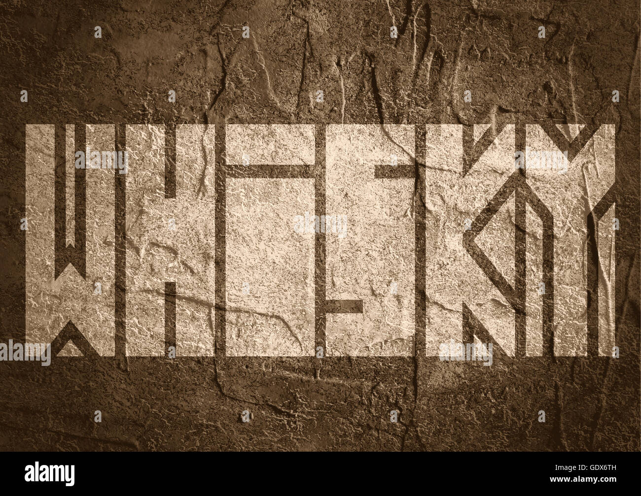 Drink alcohol beverage. Whiskey word lettering Stock Photo - Alamy
