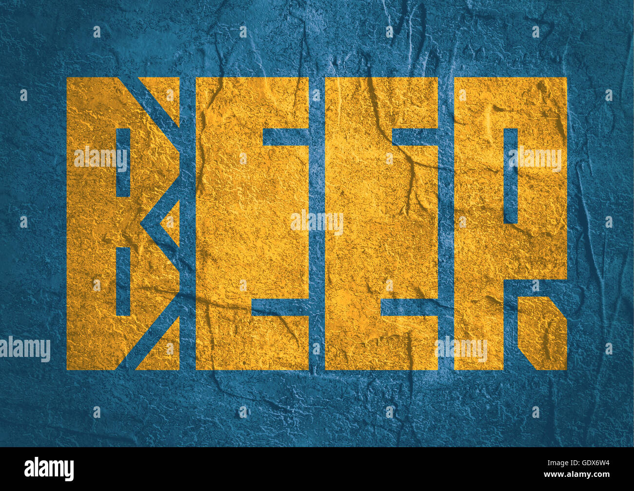 Drink alcohol beverage. Beer word lettering Stock Photo - Alamy