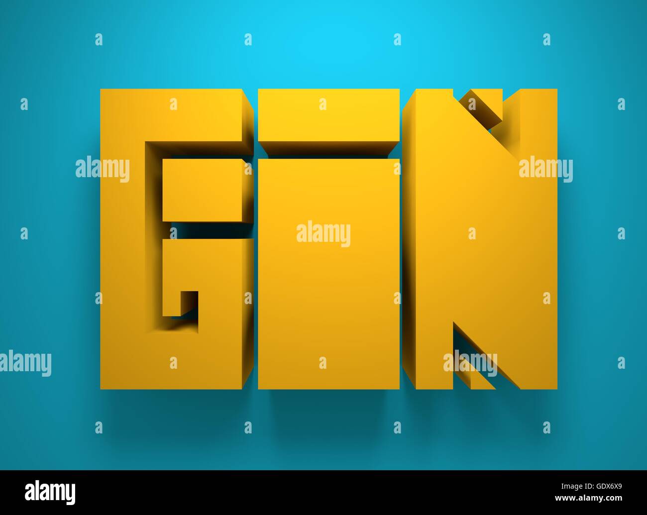 Drink alcohol beverage. Gin word lettering Stock Photo - Alamy