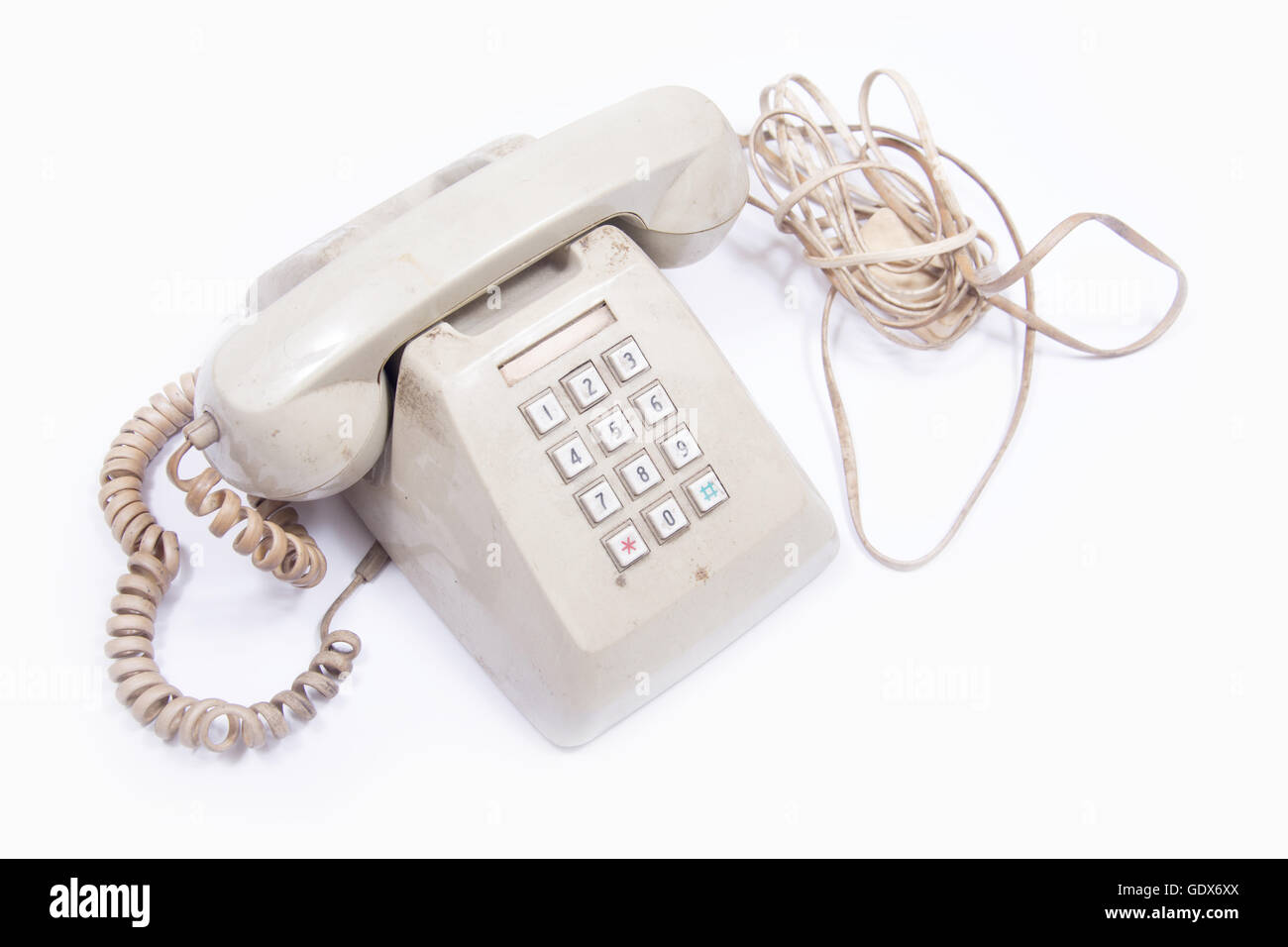 vintage old use telephone Stock Photo - Alamy