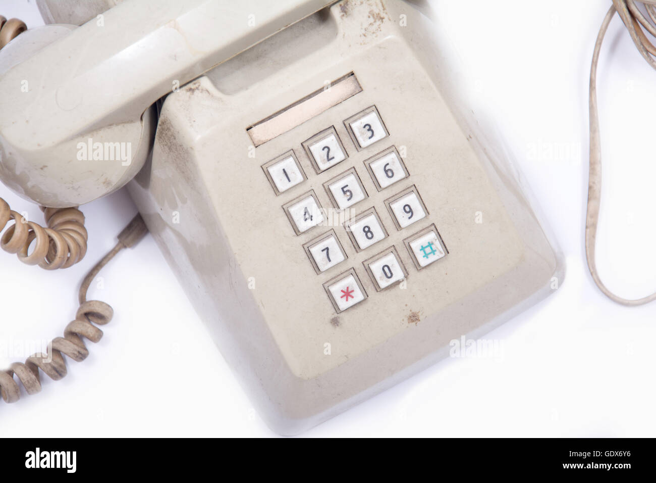 vintage old use telephone Stock Photo - Alamy
