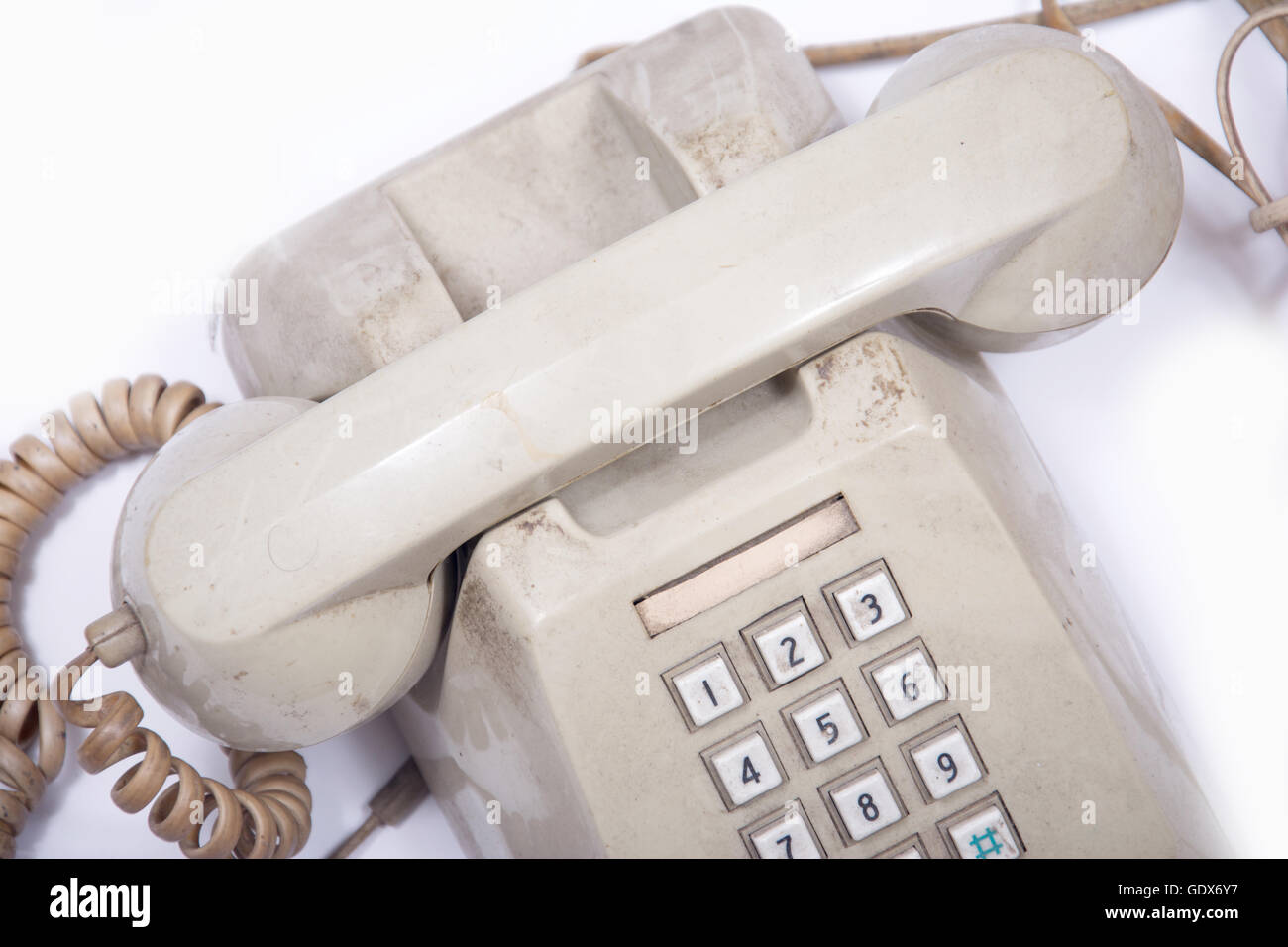 vintage old use telephone Stock Photo - Alamy