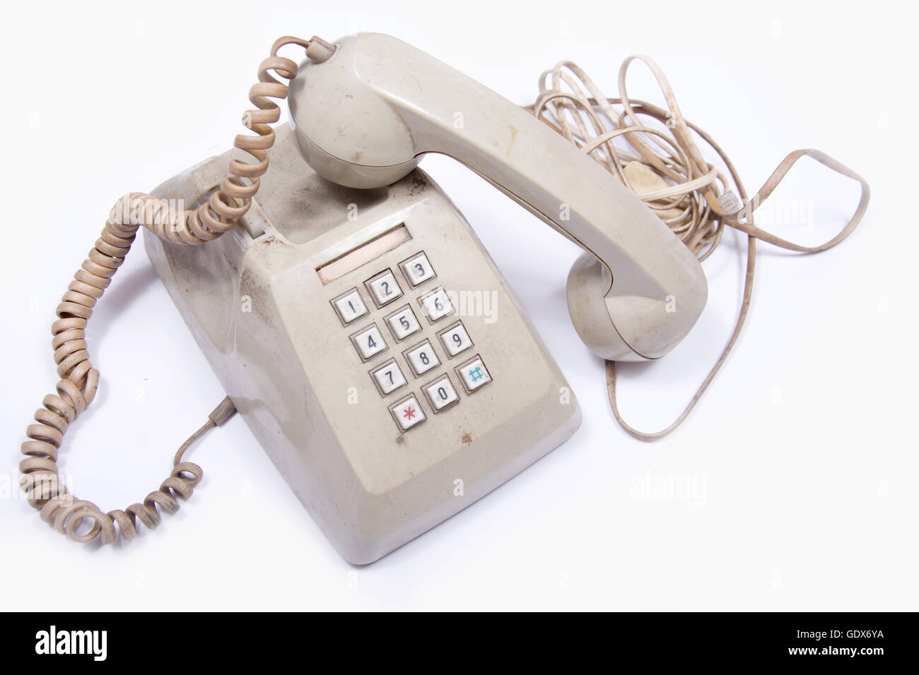 vintage old use telephone Stock Photo - Alamy