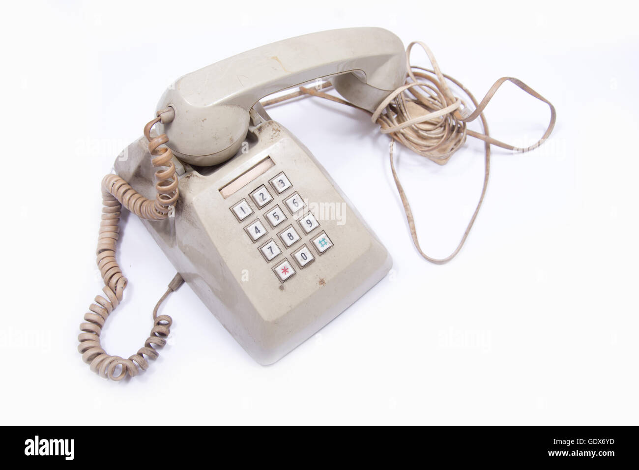 vintage old use telephone Stock Photo - Alamy