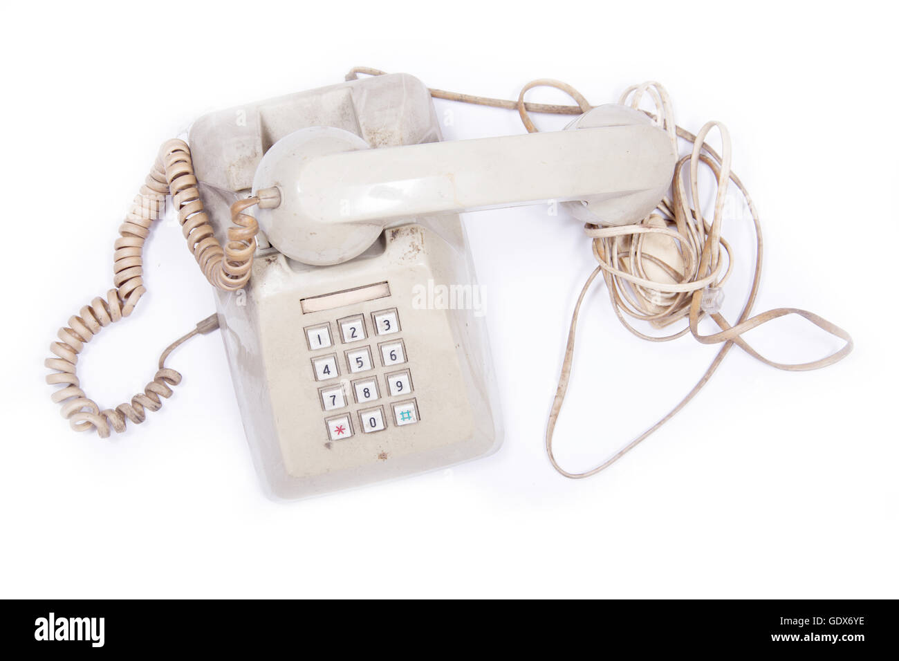 vintage old use telephone Stock Photo - Alamy