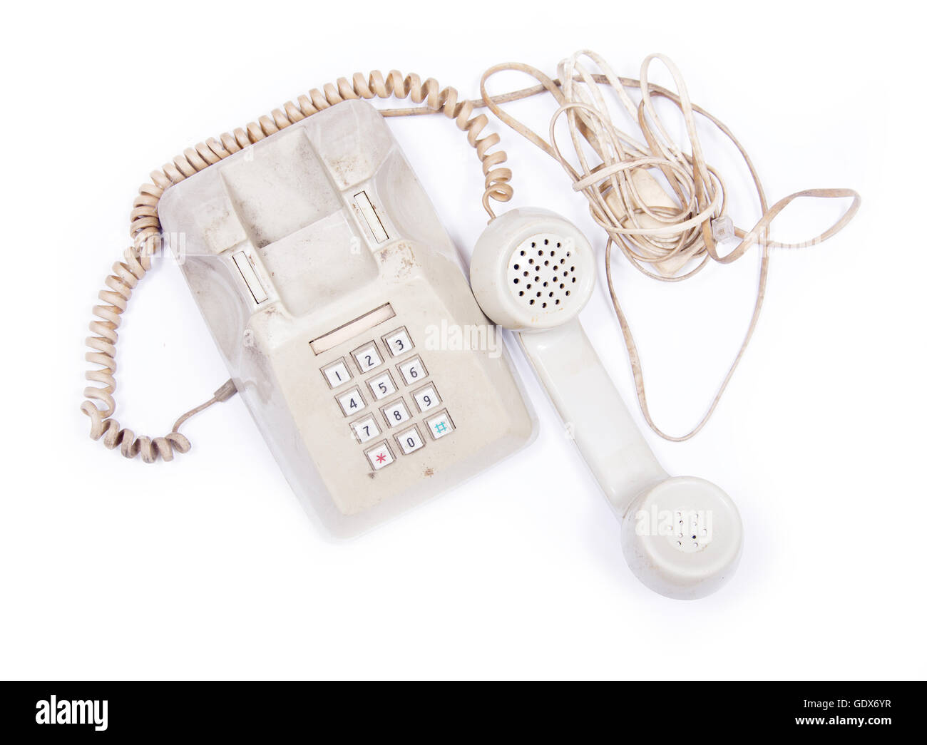 vintage old use telephone Stock Photo - Alamy