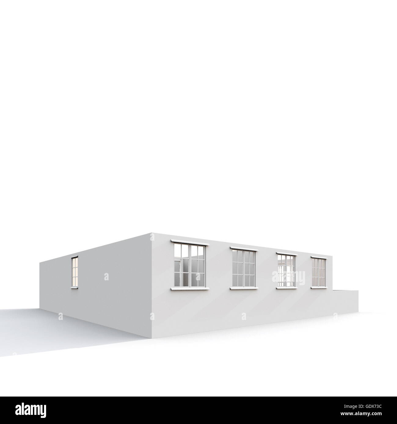 3d exterior rendering of home apartment with windows Stock Photo - Alamy