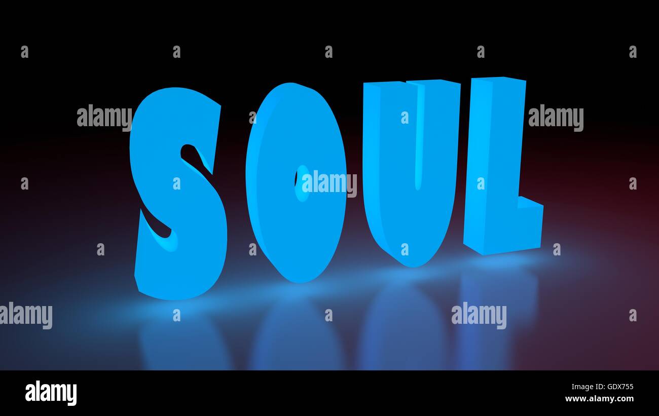 Soul music genre neon shine word Stock Photo - Alamy