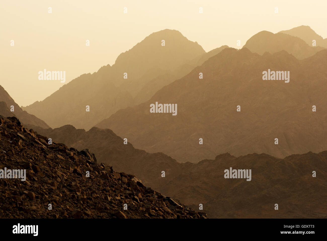 Beautiful Desert mountains of Egypt on sunset Stock Photo - Alamy