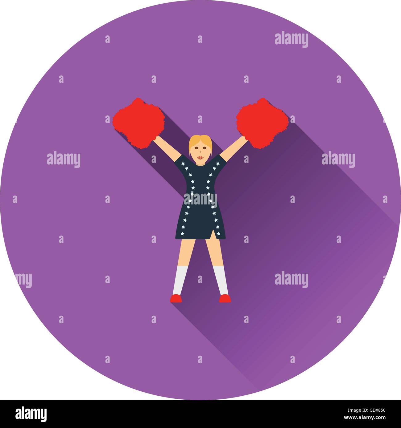 Cheerleader icon vector vectors hi-res stock photography and images - Alamy