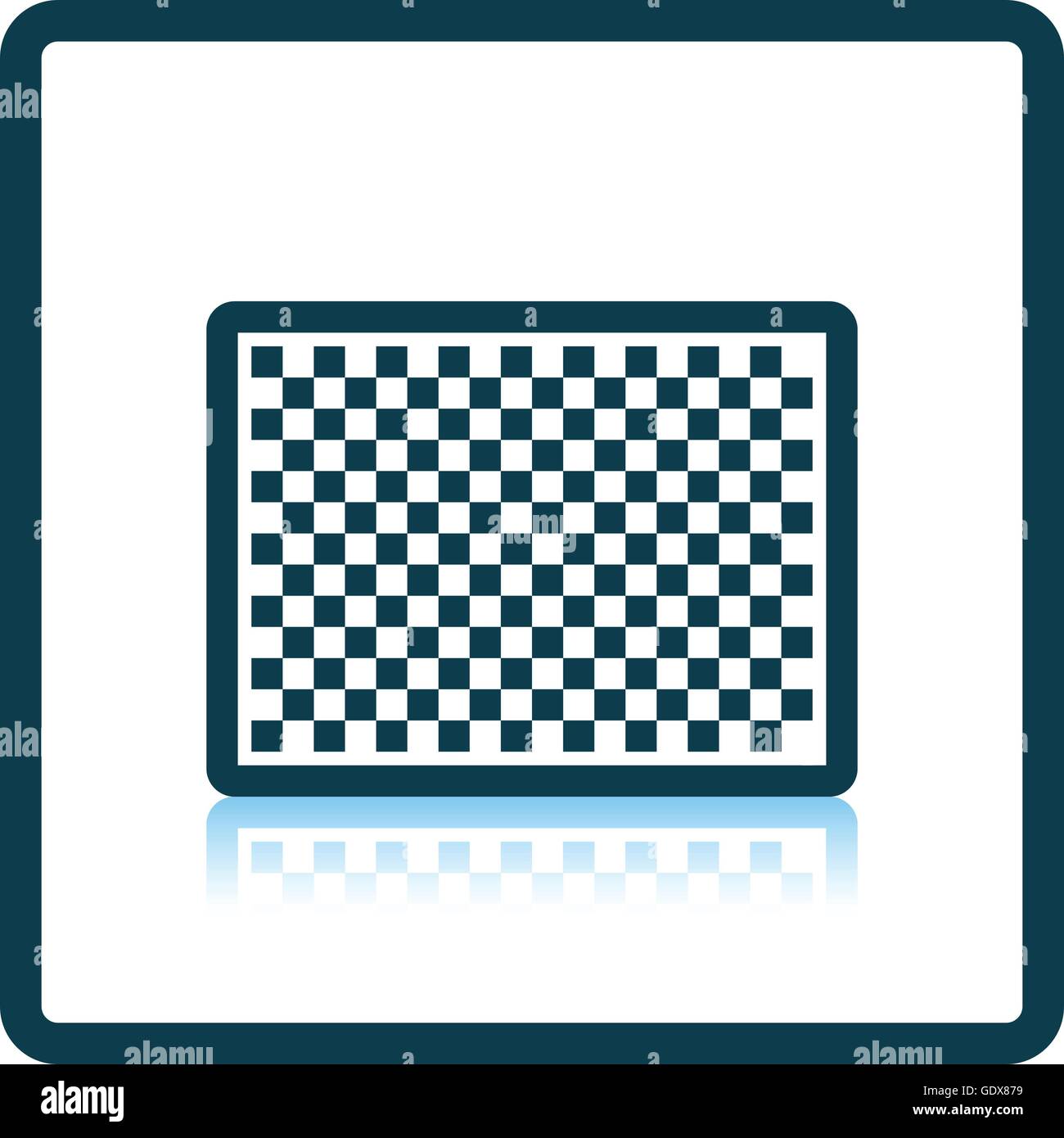 Icon of photo camera sensor. Shadow reflection design. Vector ...