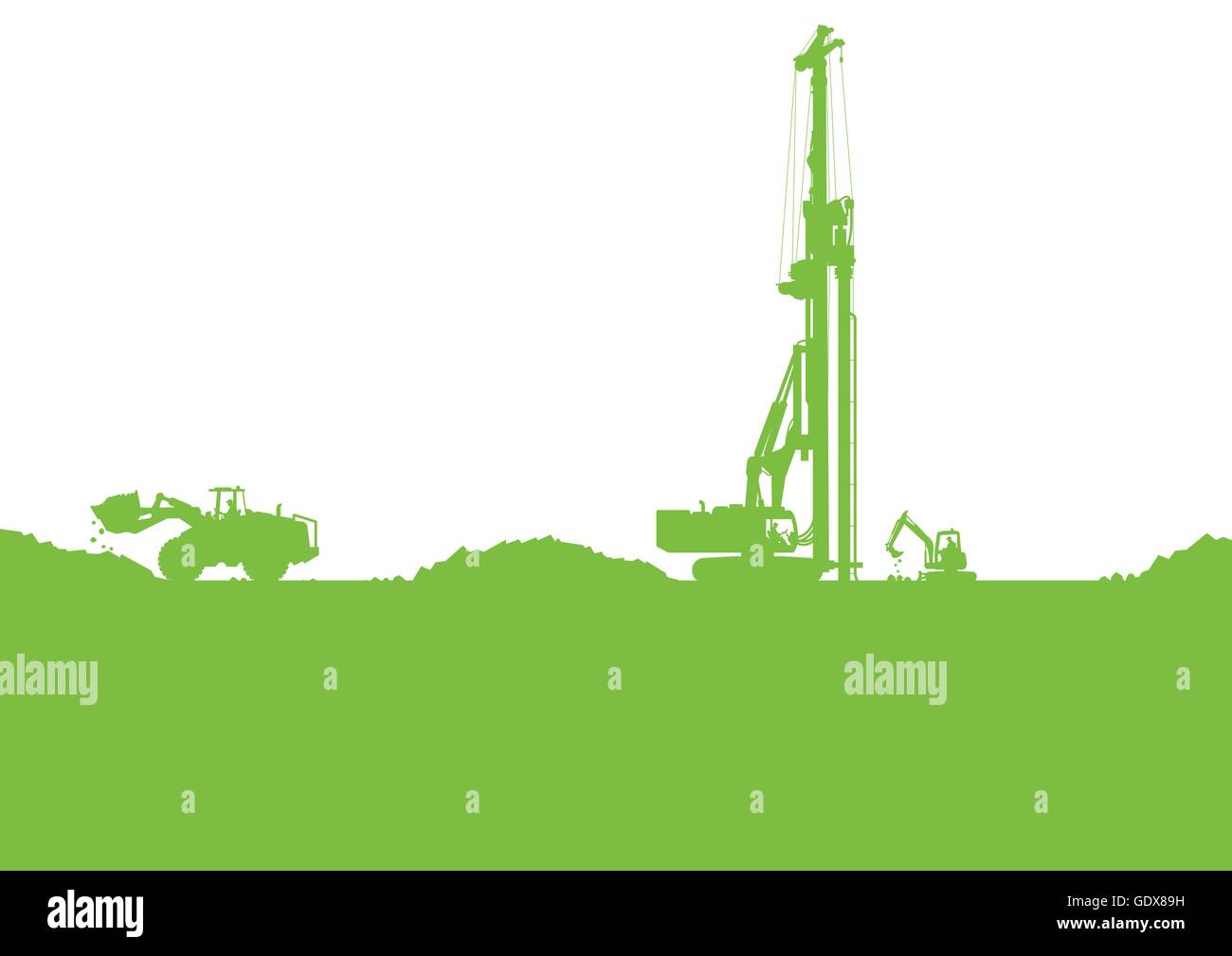 Ecology industrial construction site vector background illustration ...