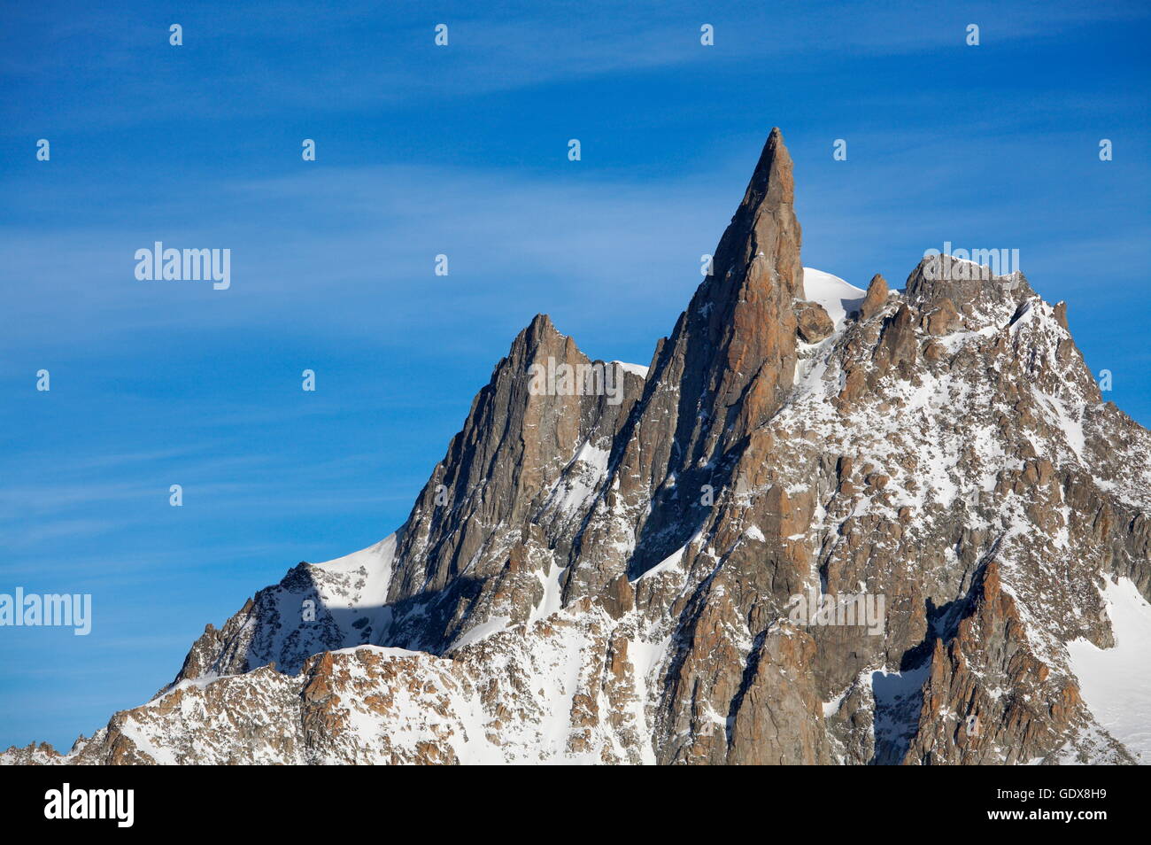 geography / travel, France, Dent du Geant (4013m) at sunrise, Mont ...