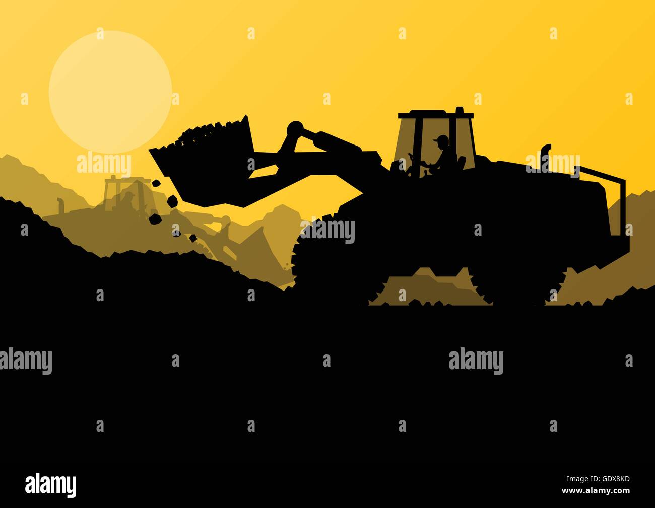 Raised bucket Stock Vector Images - Alamy