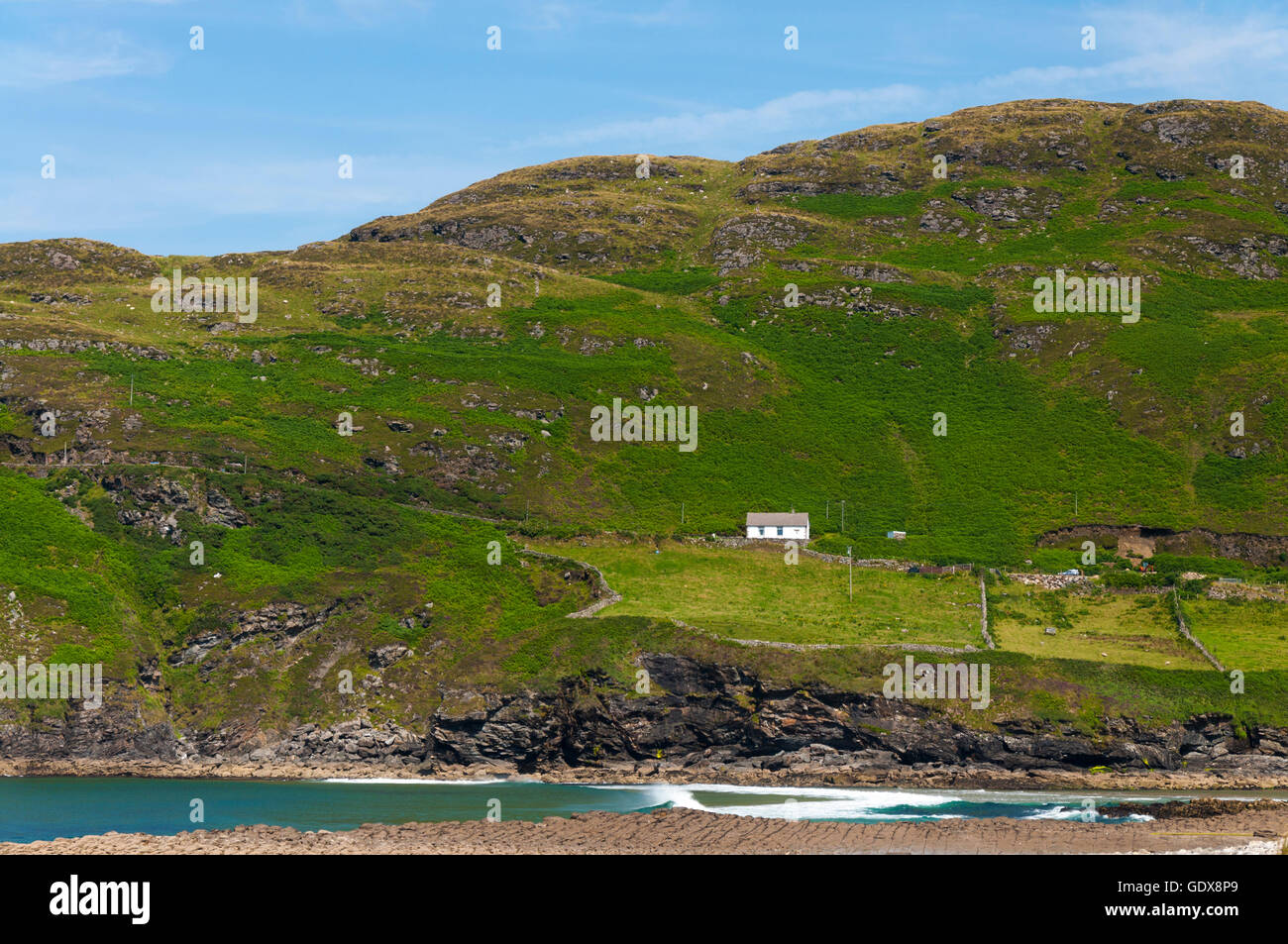 Cottage on the Donegal coast near Kilcar, Ireland Stock Photo - Alamy