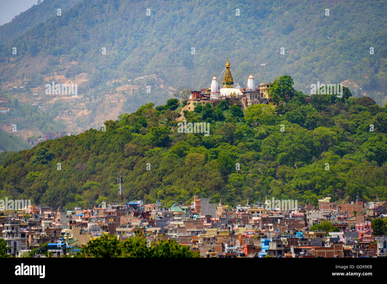 Stupa of swayambunath temple hi-res stock photography and images - Alamy