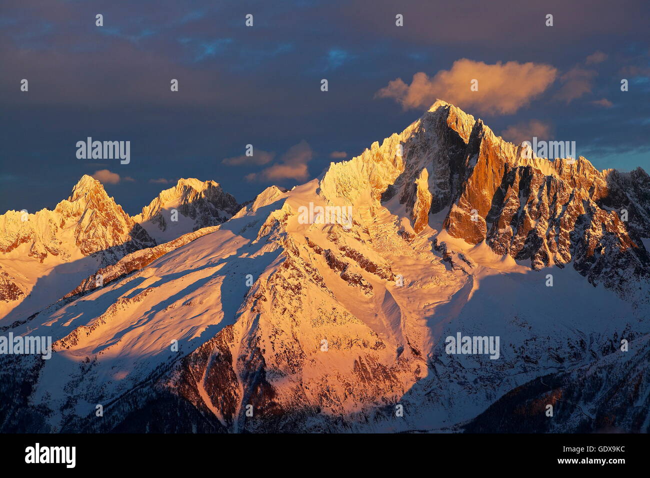 geography / travel, France, The aiguille Verte (4124m) and aiguille du ...