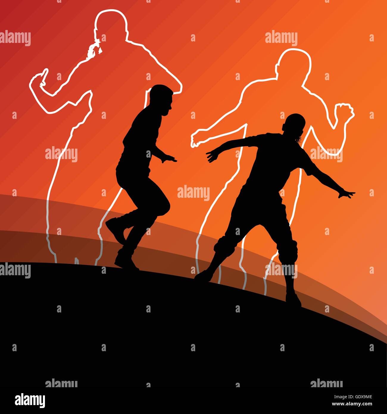 Acrobatic dancers street Stock Vector Images - Alamy