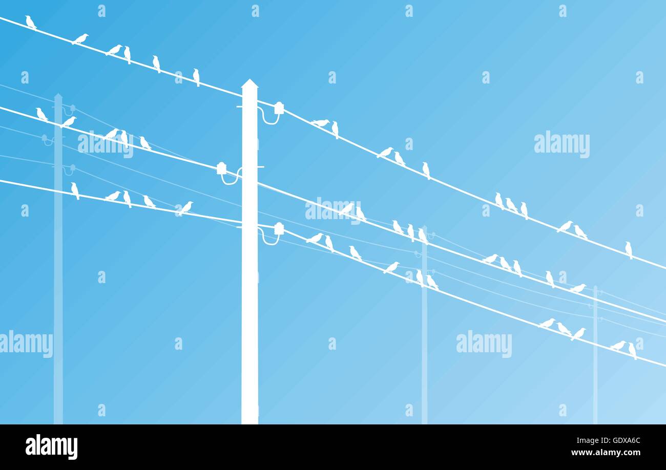 High voltage power line grid vector background Stock Vector Image & Art ...