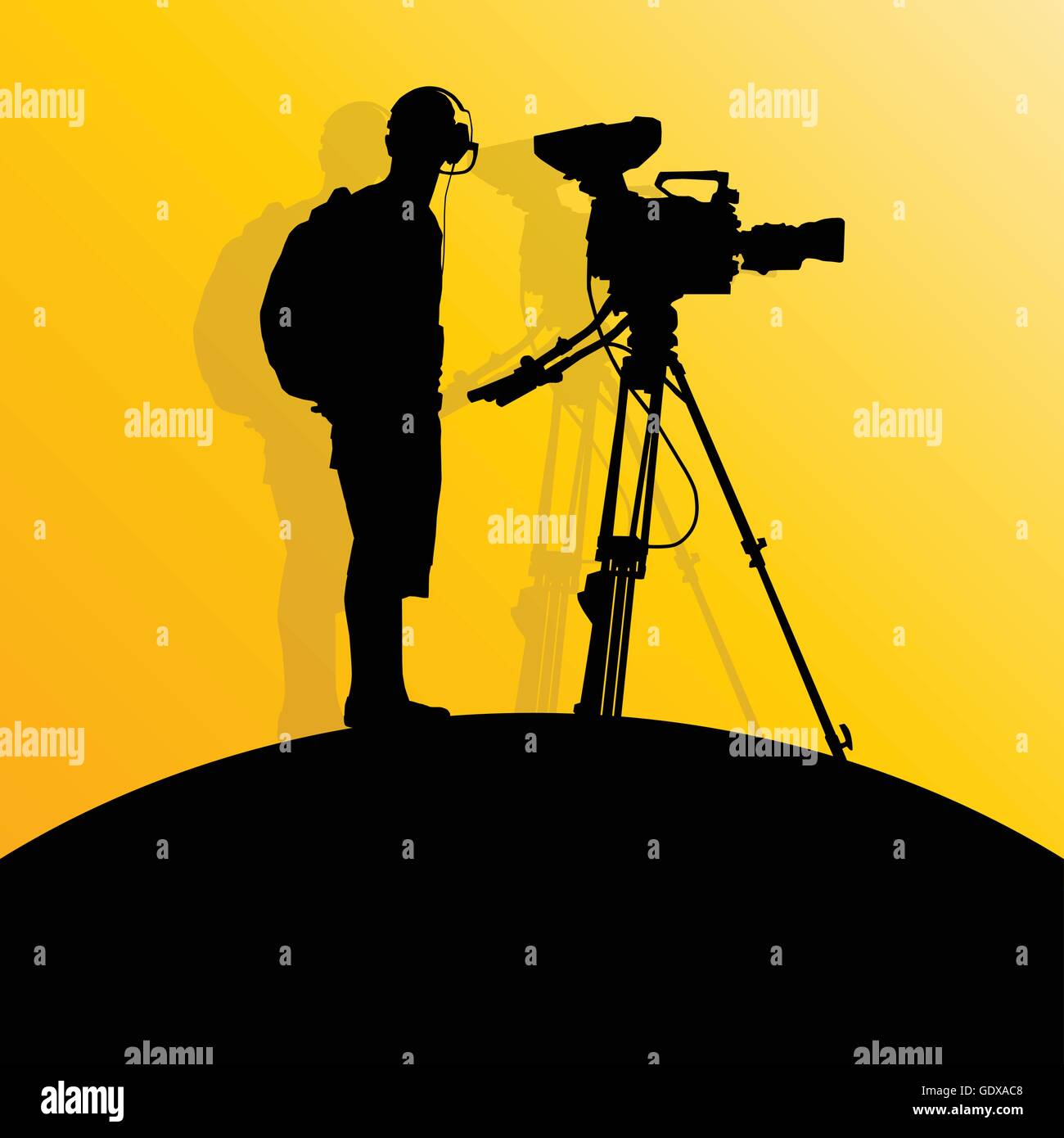 Cameraman silhouette vector background Stock Vector Image & Art - Alamy
