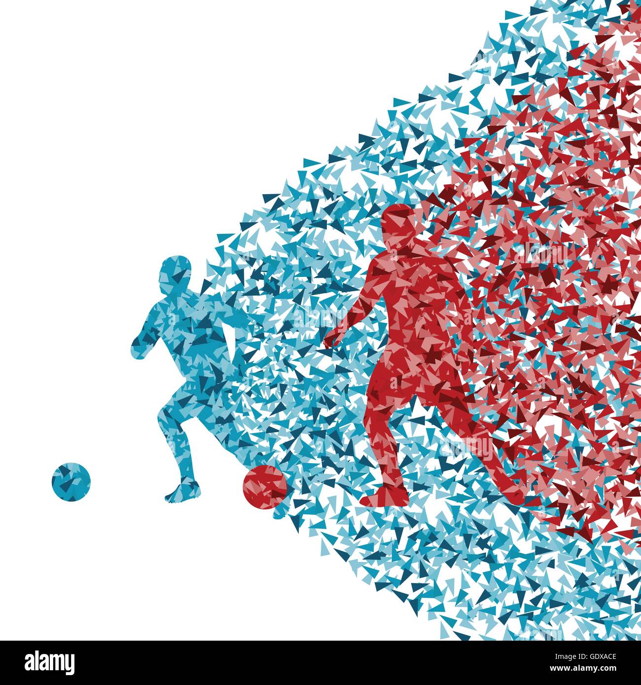 Soccer player vector background concept made of fragments for poster ...