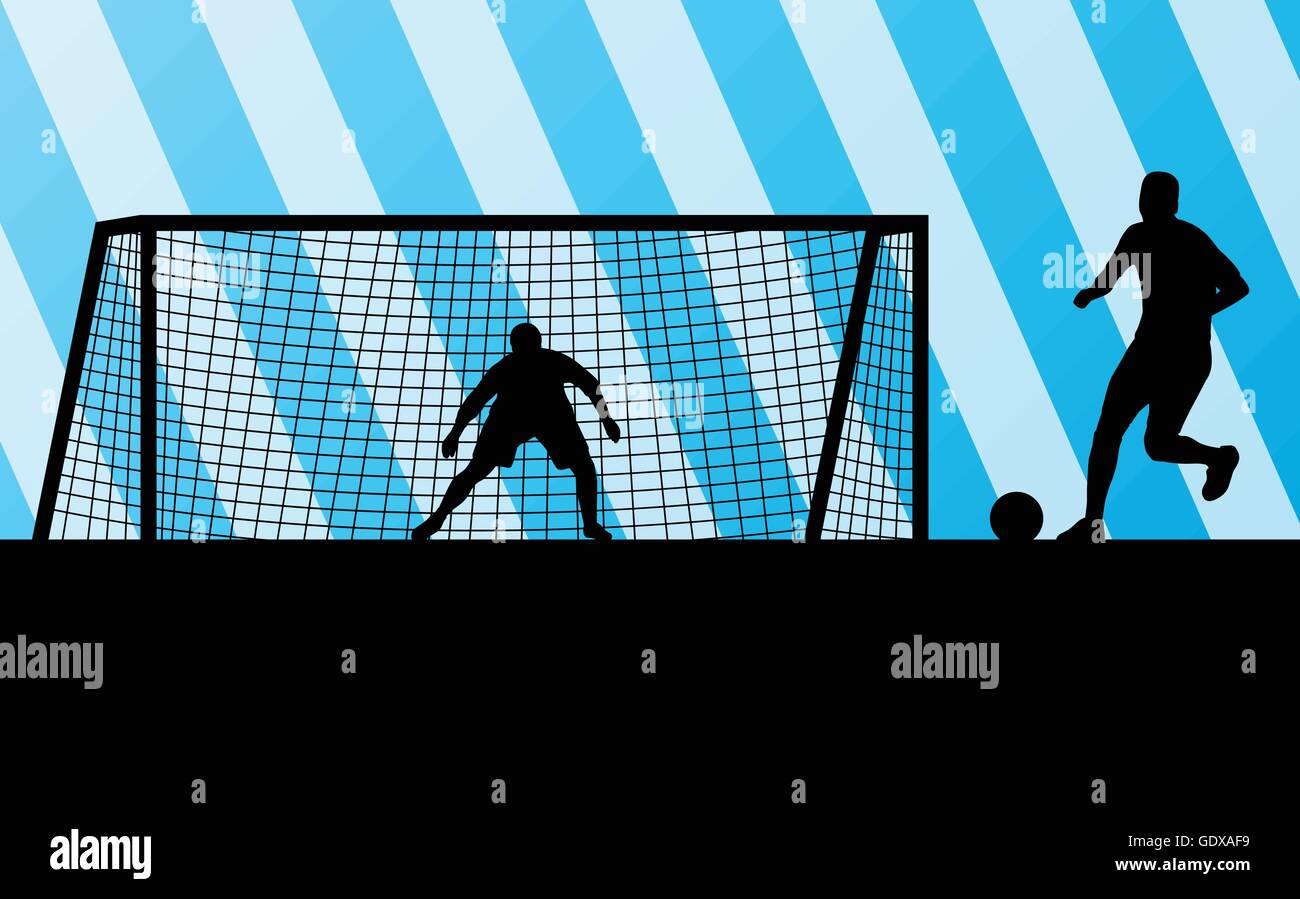 Soccer football player goalkeeper silhouette vector background Stock ... Soccer football player goalkeeper silhouette vector background Stock ...