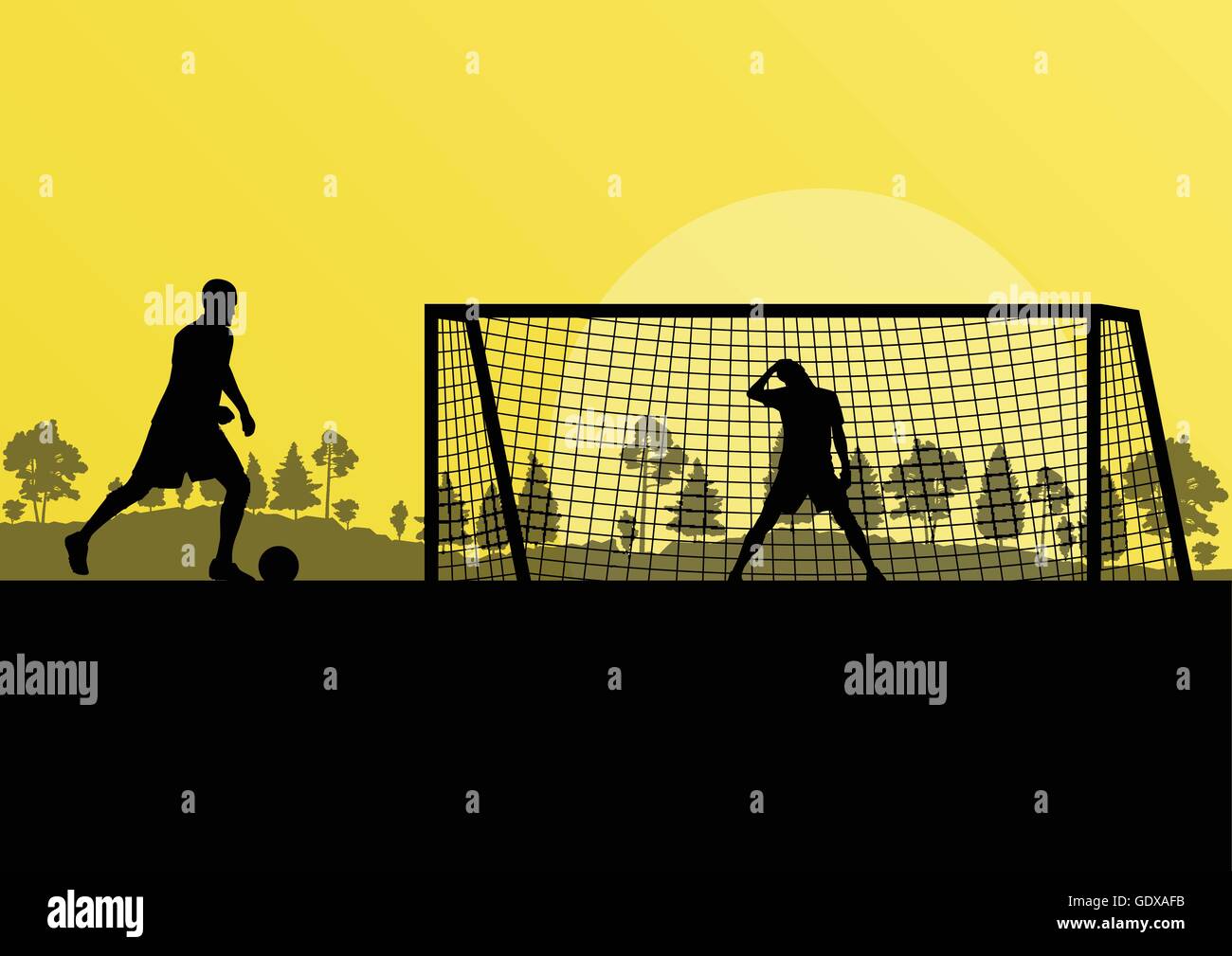Soccer football player goalkeeper silhouette vector background Stock ... Soccer football player goalkeeper silhouette vector background Stock ...